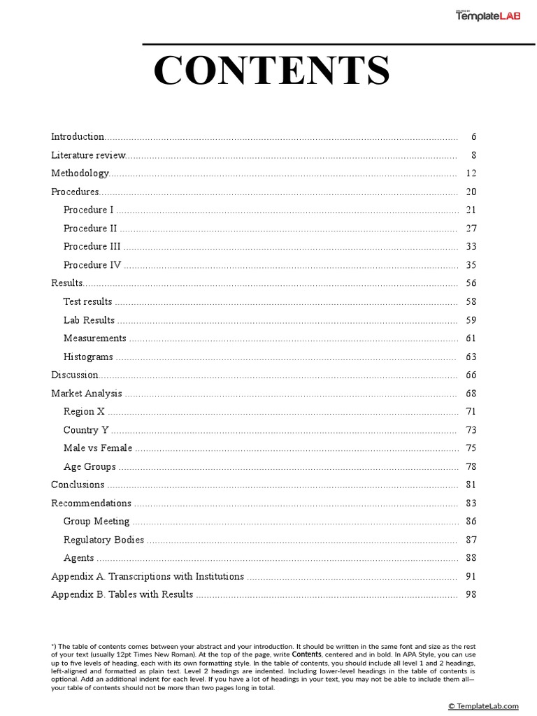 APA Table of Contents | PDF | Foreign Language Studies