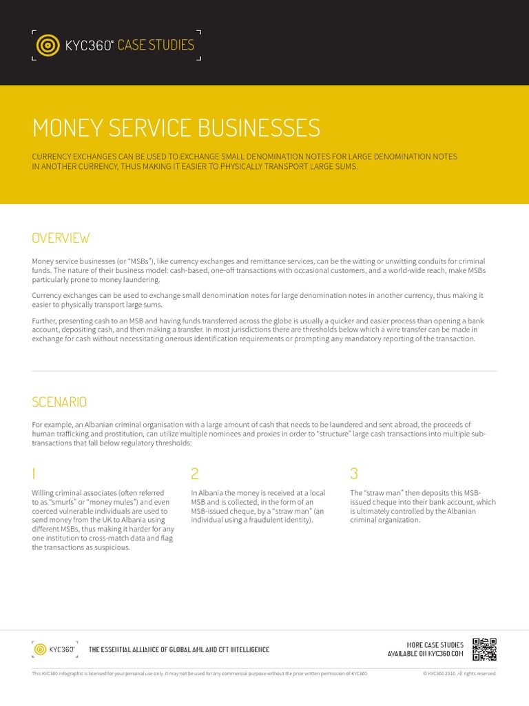 Money Service Businesses: Case Studies | Download Free PDF | Money ...