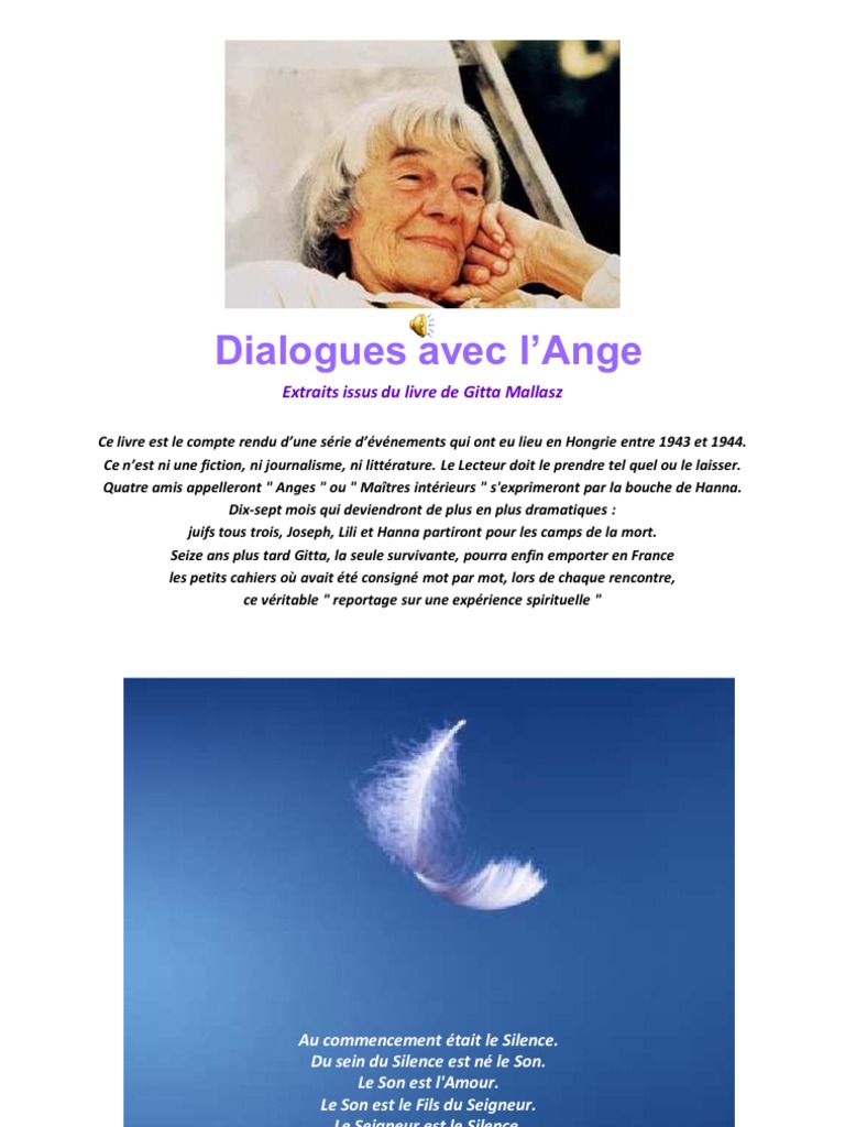 Dialogues avec l'Ange de Gitta Mallasz | PDF | Sourire | Rêve