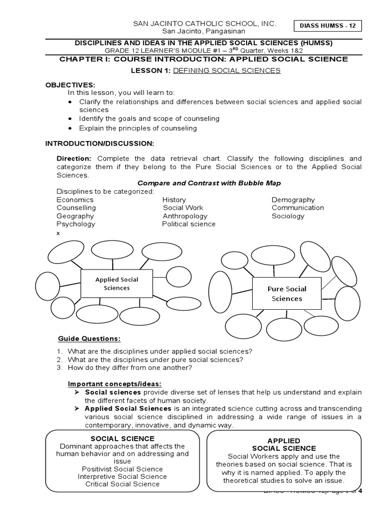 Applying Social Sciences to Counseling | PDF | Social Sciences | Science