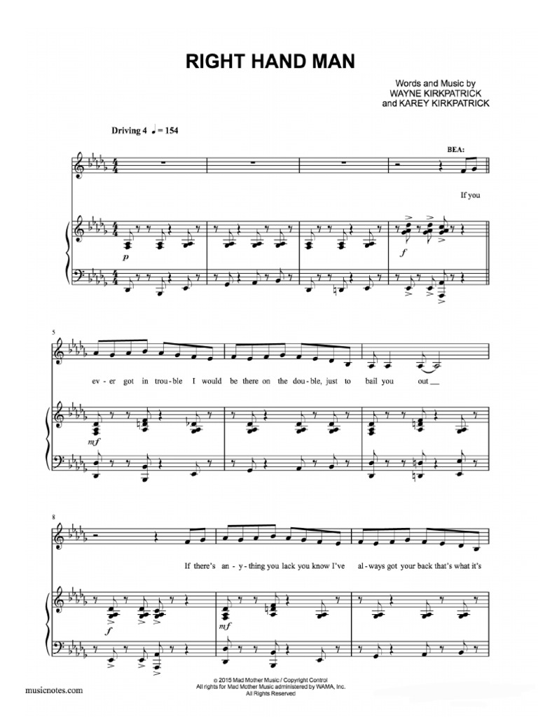 Right Hand Man - Something Rotten | PDF