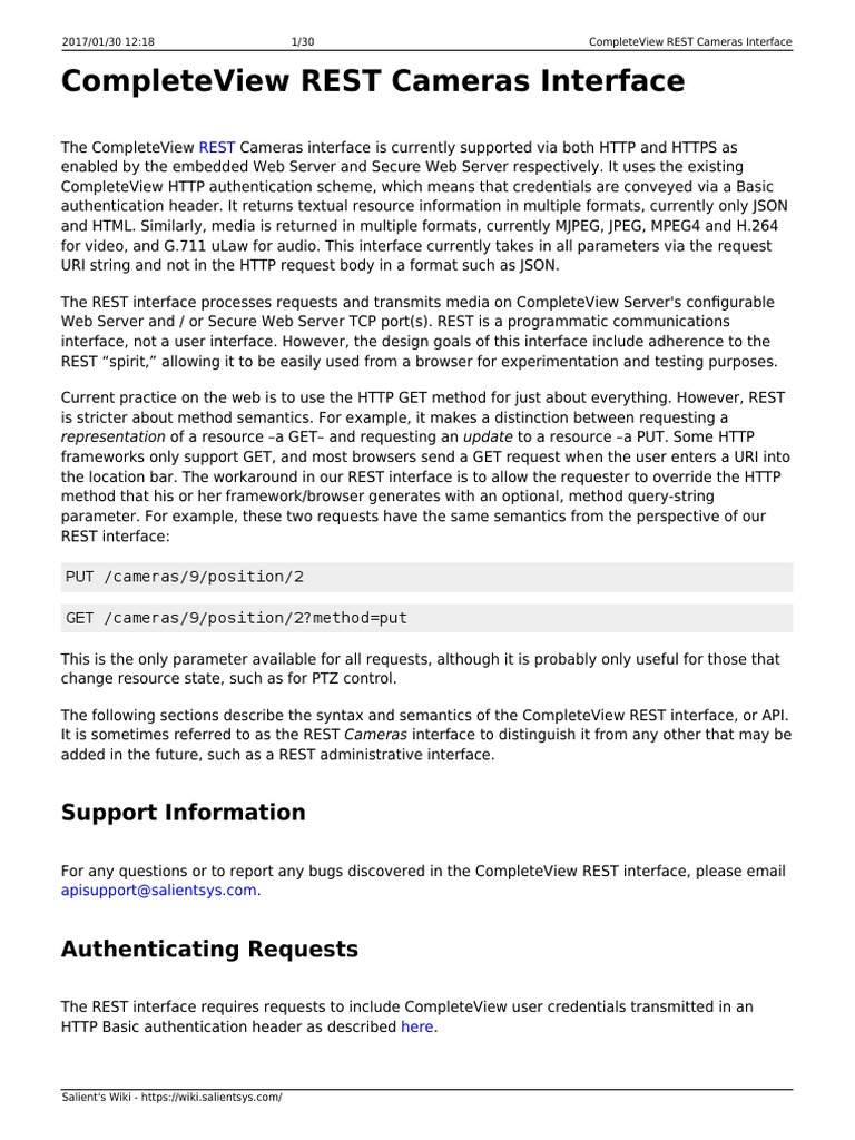 CompleteView v1.0 REST API Documentation | PDF | Representational State ...