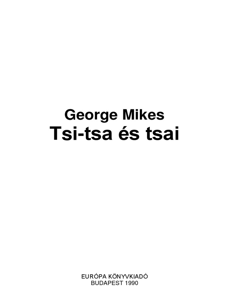 Mikes, George - Tsi-Tsa És Tsai | PDF