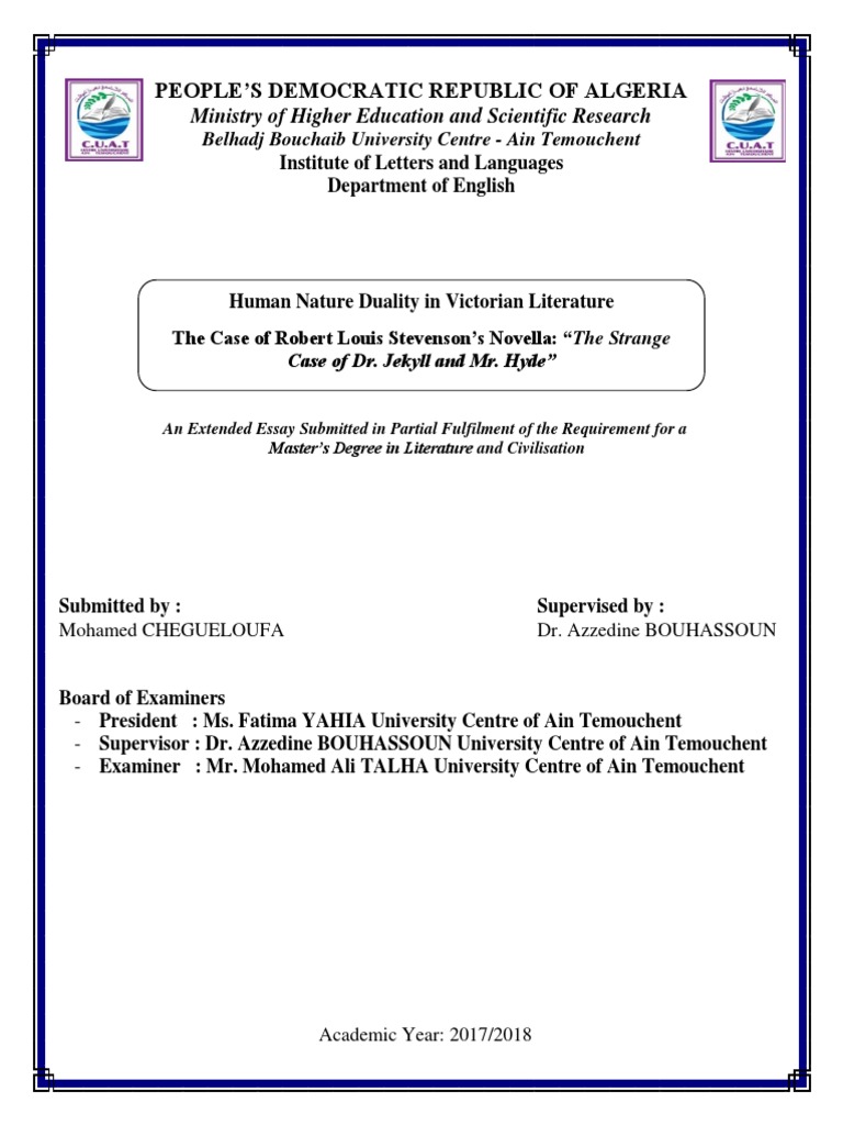 Human Nature Duality in Jekyll and Hyde | PDF | Gothic Fiction ...