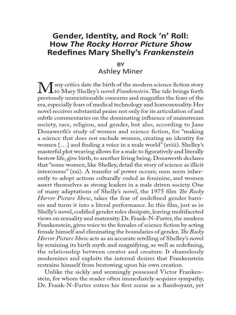 Rocky Horror | PDF | Frankenstein | Gender