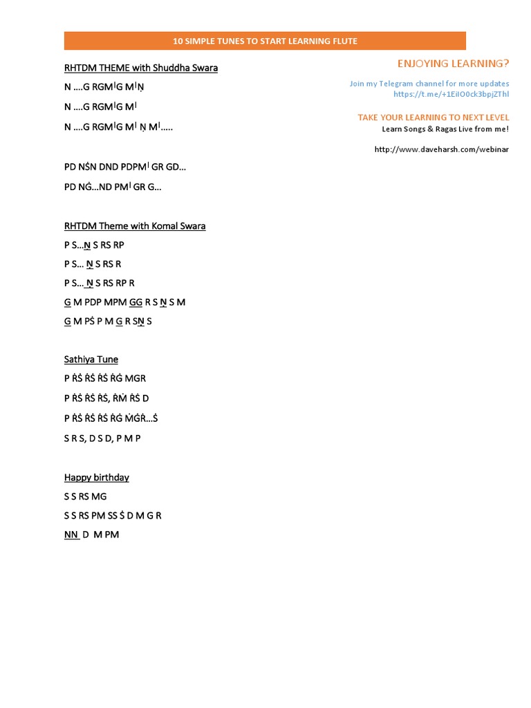 10 Simple Songs To Learn For Beginners | PDF | Classical And Art Music ...