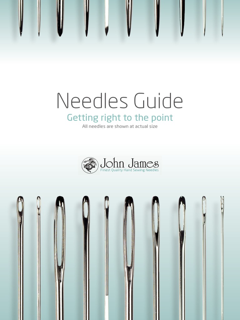 Hand Sewing Needle Size Guide Type Length | PDF | Sewing Needle | Yarn