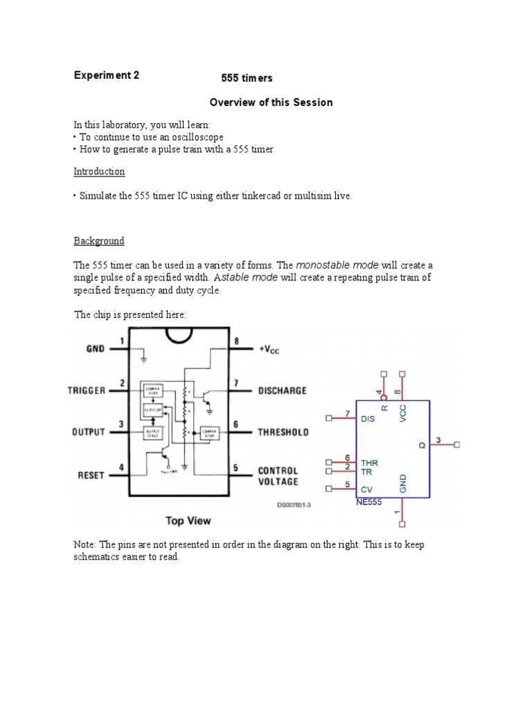 Experiment 2 555 Timers Overview of This Session | PDF | Electronic Engineering | Electronics