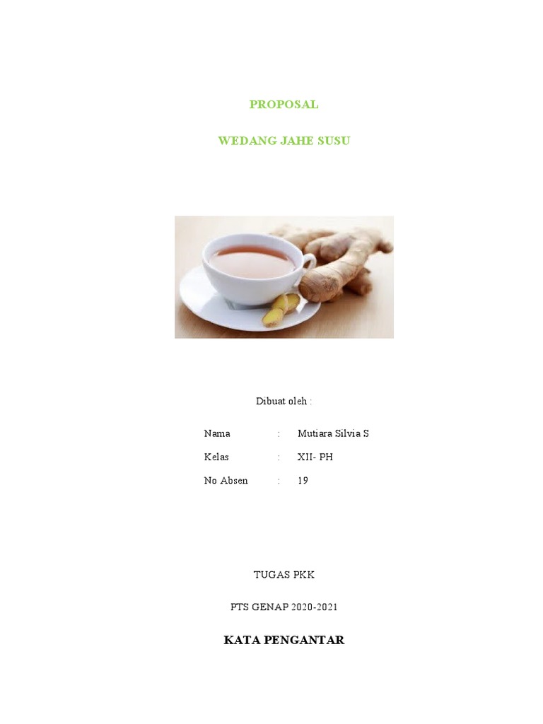 Proposal Wedang Jahe | PDF