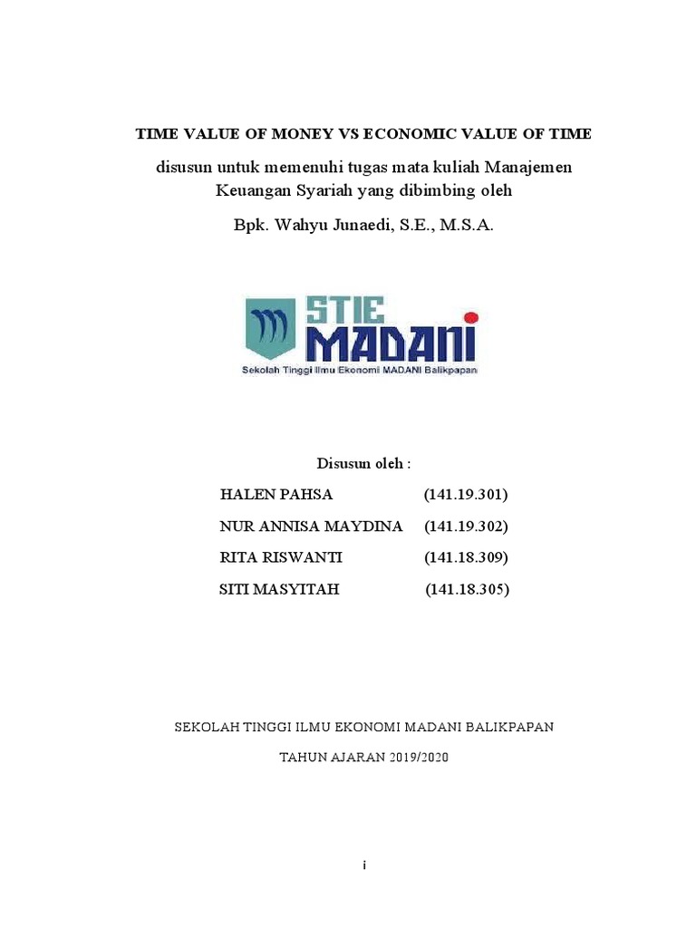 Kelompok 5 Time Value Of Money Economic Value Of Time Pdf
