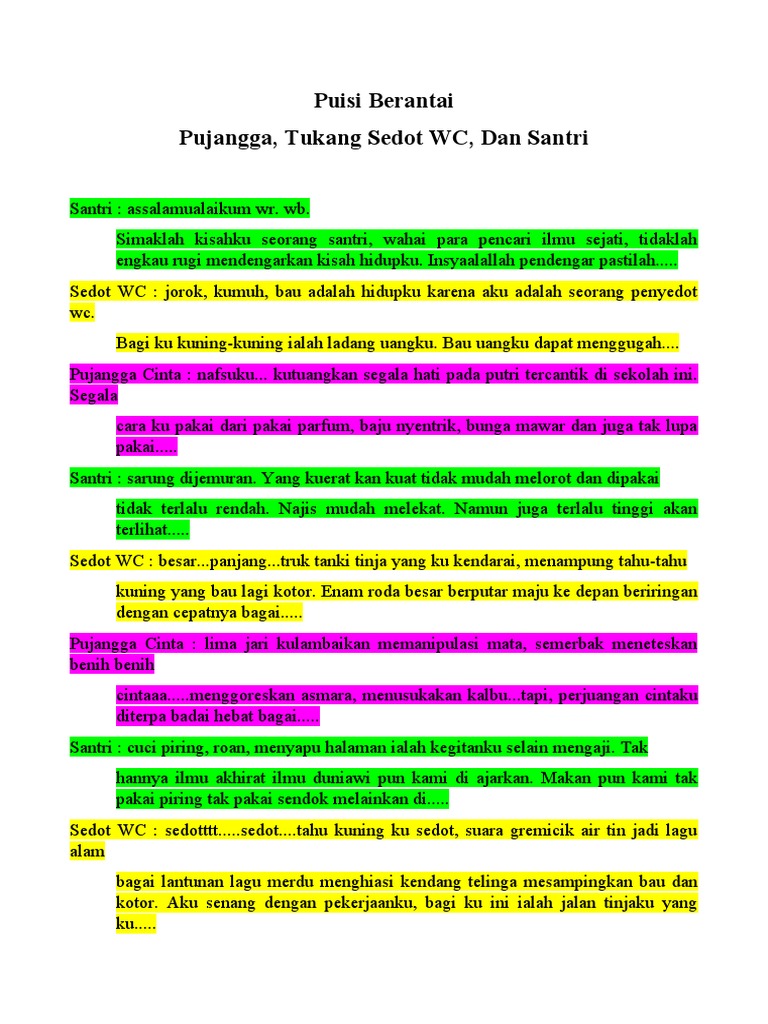 Puisi Berantai HSN | PDF