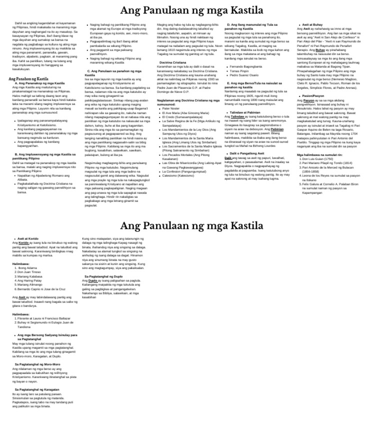 (Lesson 2) Ang Panulaan NG Mga Kastila - Grade 8 | PDF