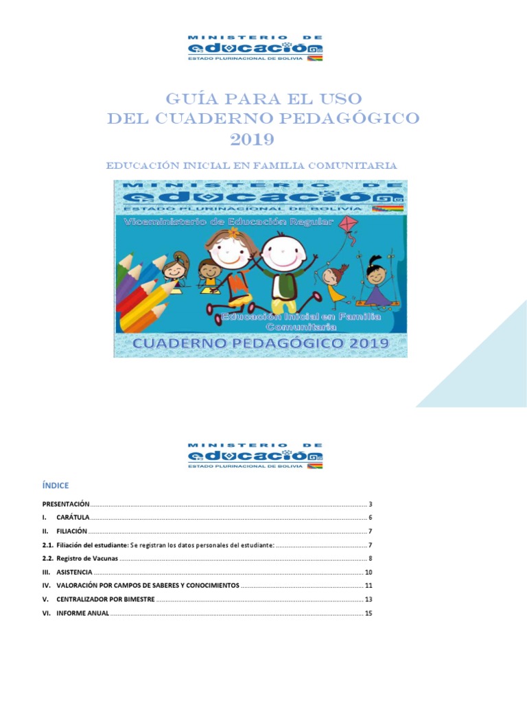 Guia - Cuaderno - Pedagogico - Inicial Llenado Csi | PDF | Evaluación | Educación de la primera ...