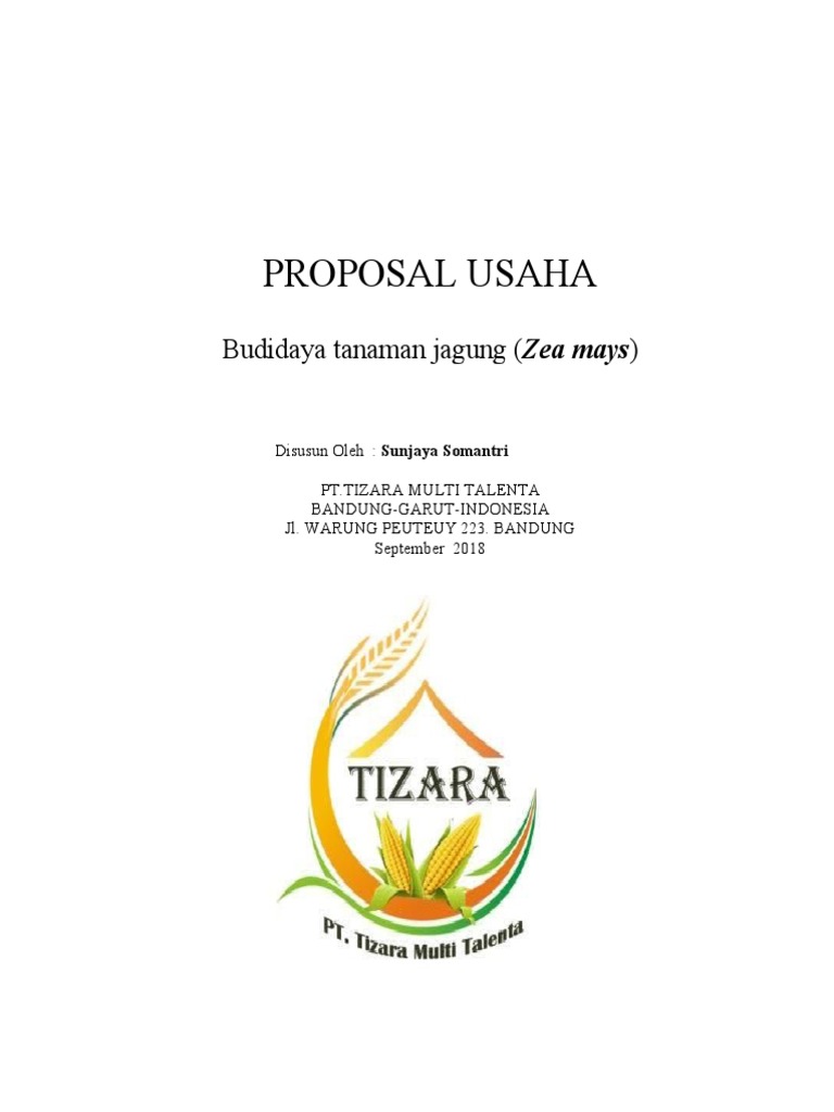 Proposal Budidaya Tanaman Jagung Lengkap | PDF