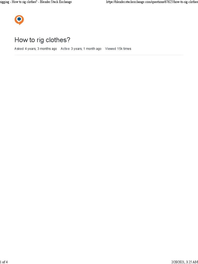 How To Rig Clothes Blender | PDF | Blender (Software)