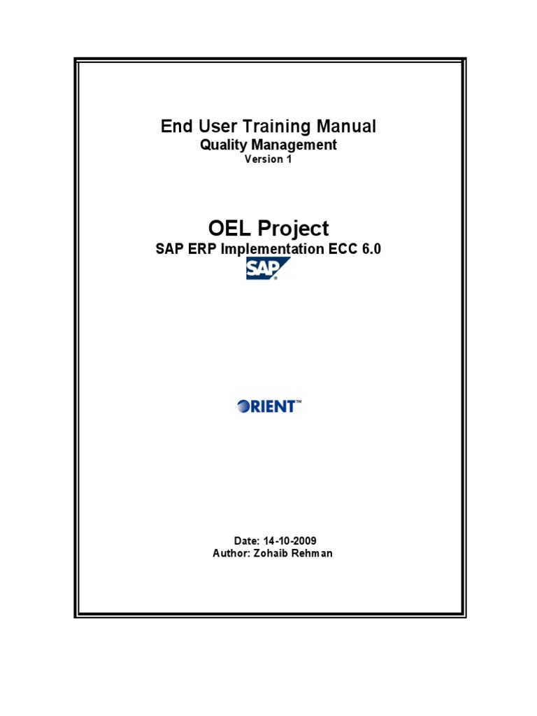 OEL Project: End User Training Manual | PDF | Computer File | Subroutine