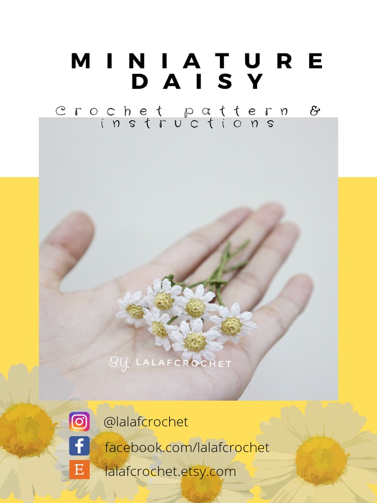 Miniature Daisy: Crochet Pattern & Instructions | PDF | Crochet ...