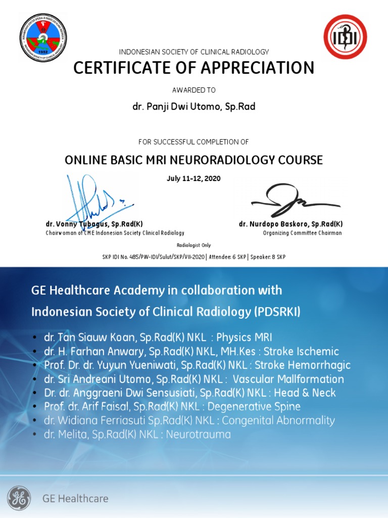 Basic MRI Neuroradiology Course (6 SKP) | PDF