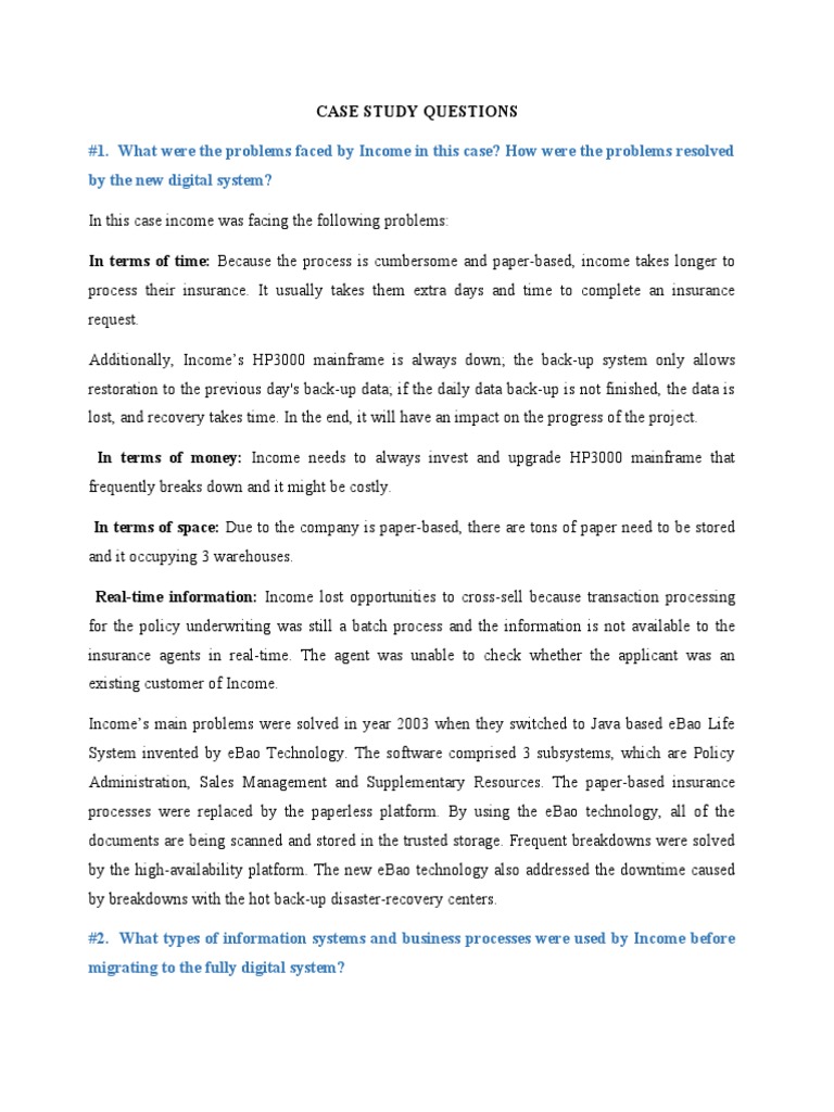 Case Study Answer | PDF | Mainframe Computer | Backup