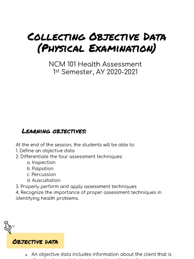NCM101 Collection of Objective Data (Validation of Data) | Download ...