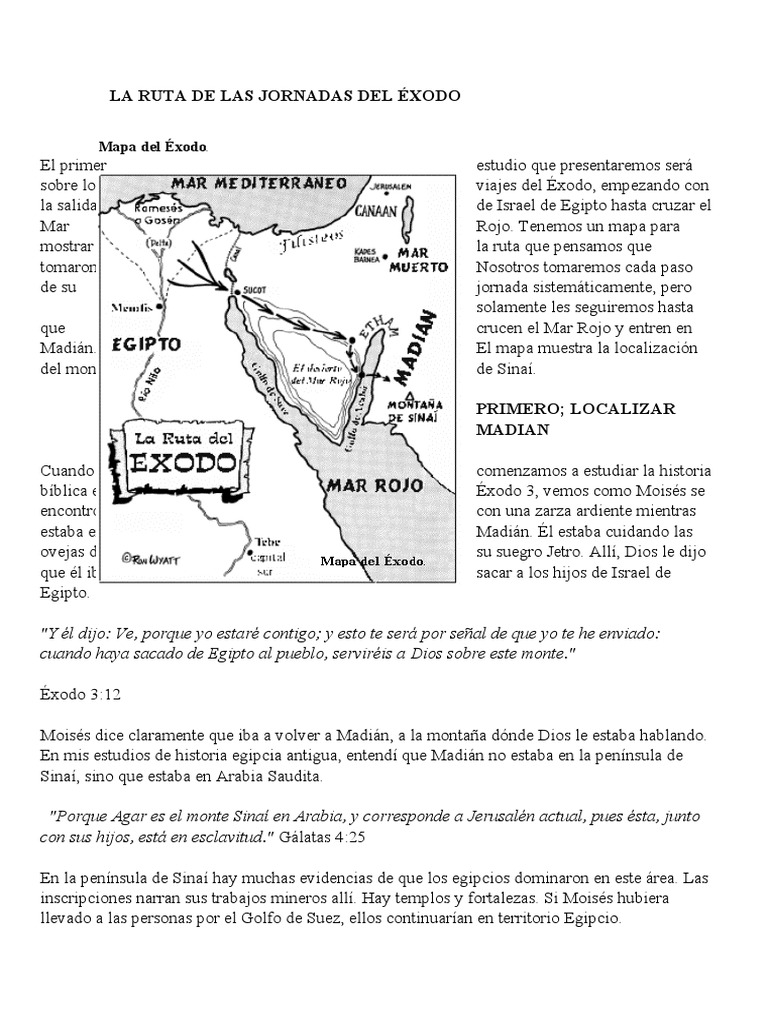 La Ruta De Las Jornadas Del éxodo Pdf Moisés Libro Del éxodo