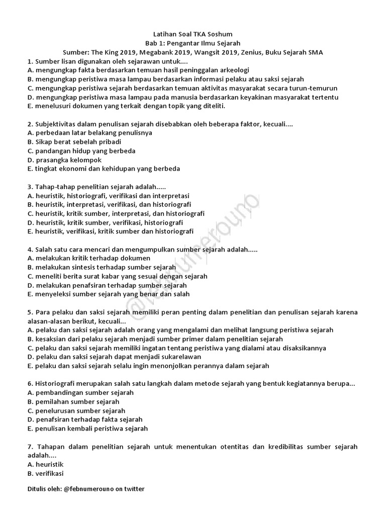 Latsol 4 Bab Sejarah Xixi | PDF