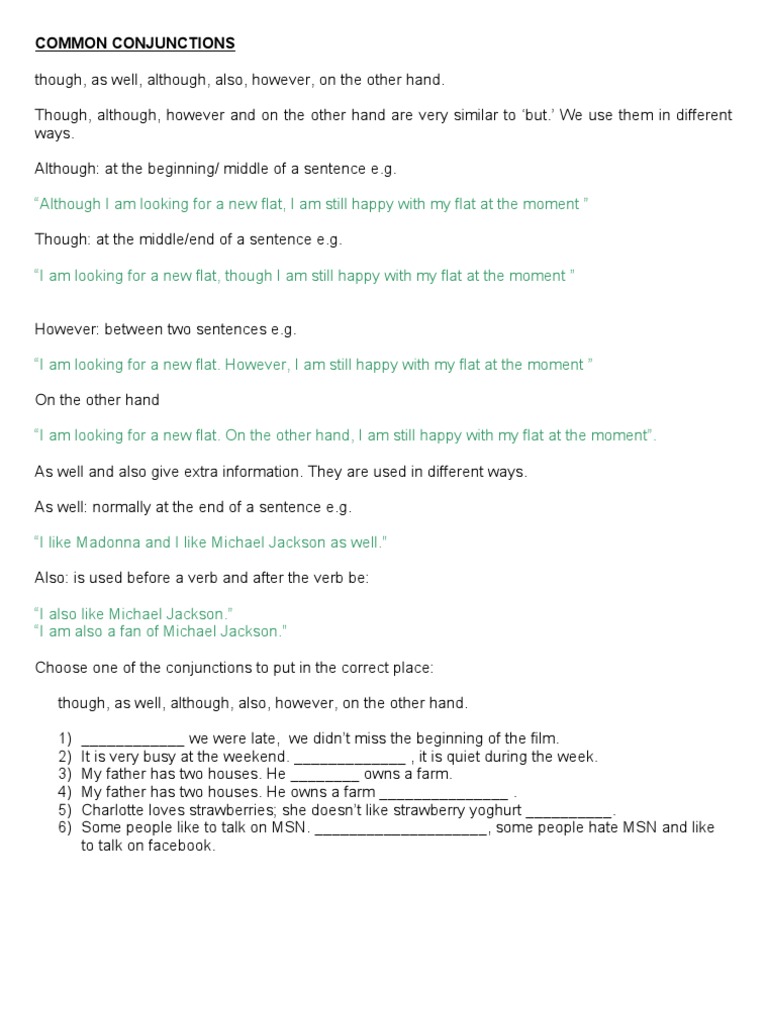 Conjunctions | PDF | Syntax | Linguistics