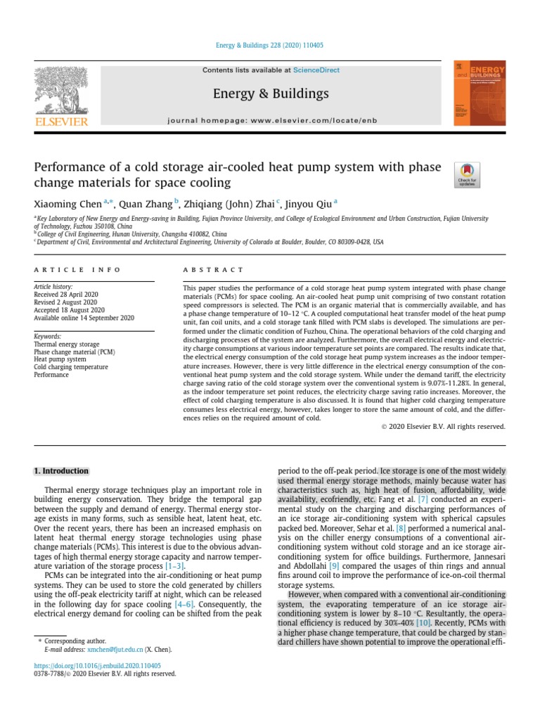 Energy & Buildings: Xiaoming Chen, Quan Zhang, Zhiqiang (John) Zhai ...