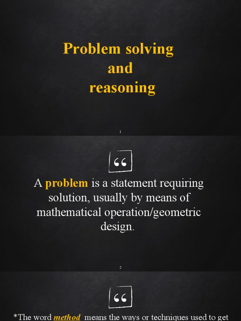 Problem Solving and Reasoning | PDF | Inductive Reasoning | Reason