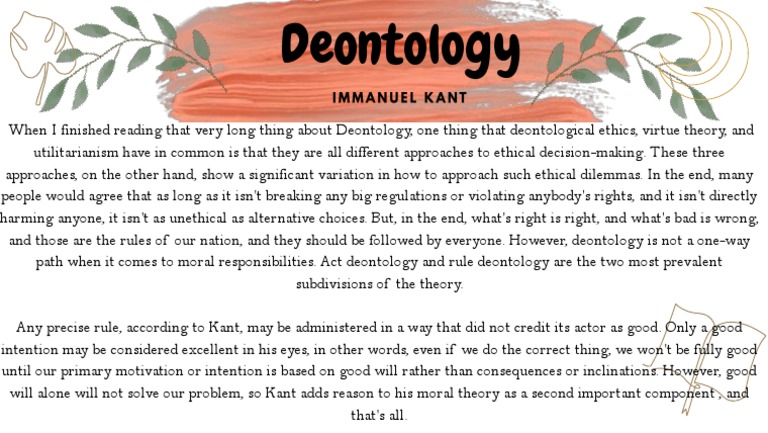Deontology | PDF