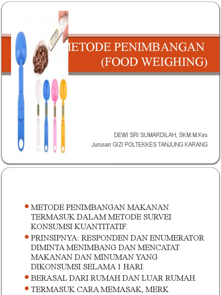Metode Penimbangan Food Weighing | PDF