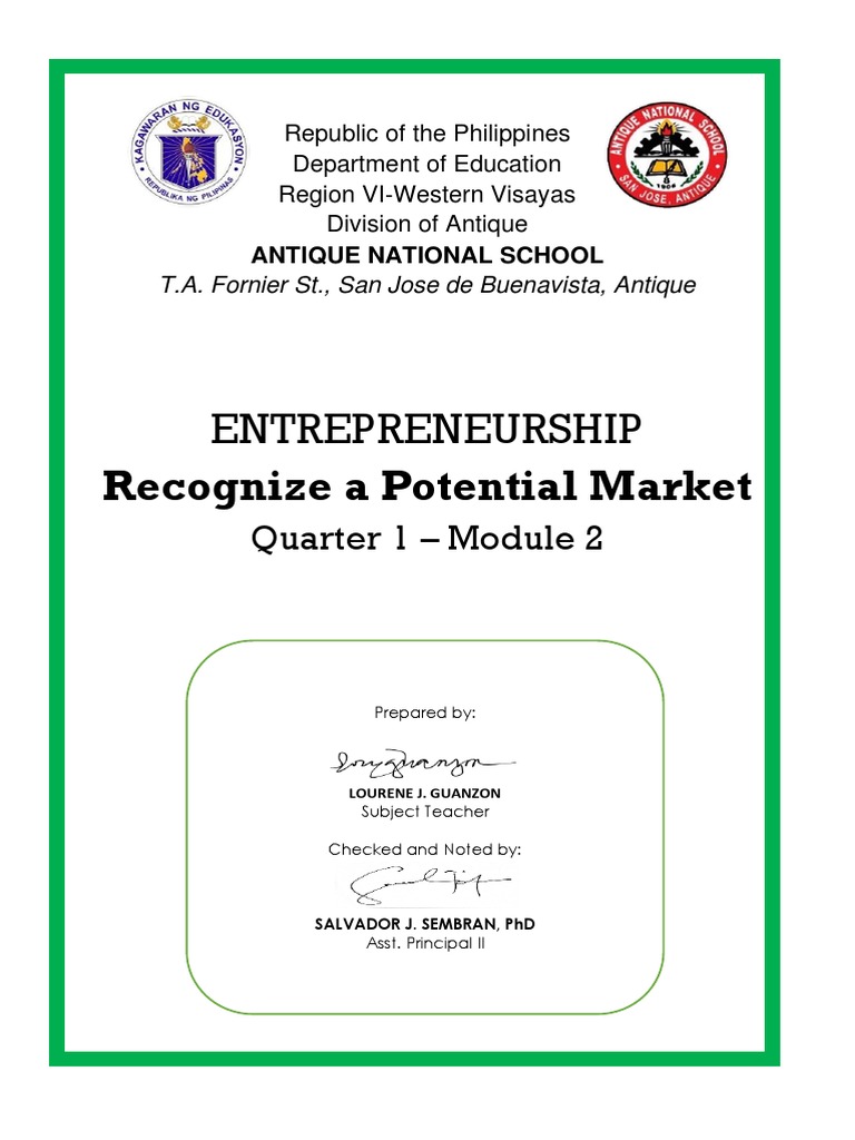 Module 2 Recognize A Potential Market | PDF | Focus Group ...