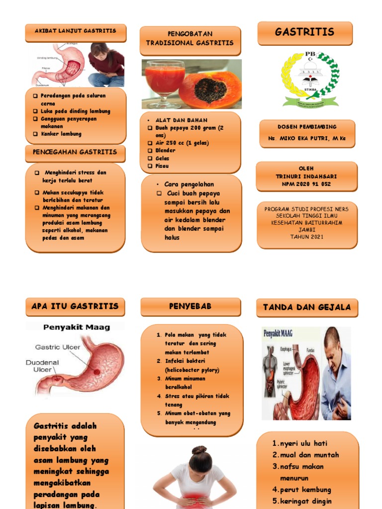 Leaflet Gastritis | PDF | Kesehatan Holistik