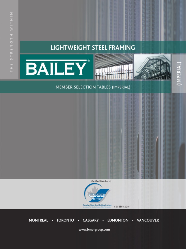 Lightweight Steel Framing Load Tables Imperial | PDF | Buckling ...