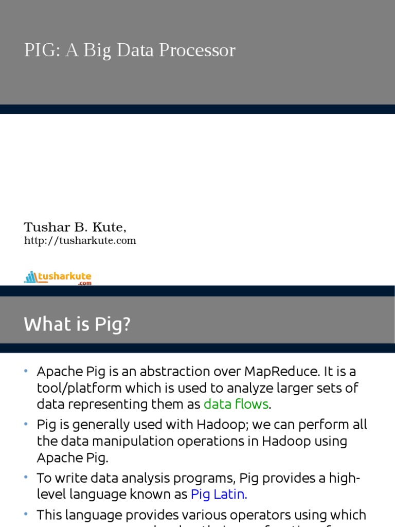 An In-Depth Guide to Processing Big Data with Apache Pig | PDF | Apache Hadoop | Map Reduce