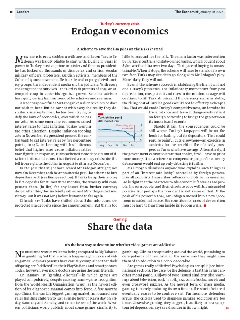 Erdogan V Economics: A Scheme To Save The Lira Piles On The Risks ...