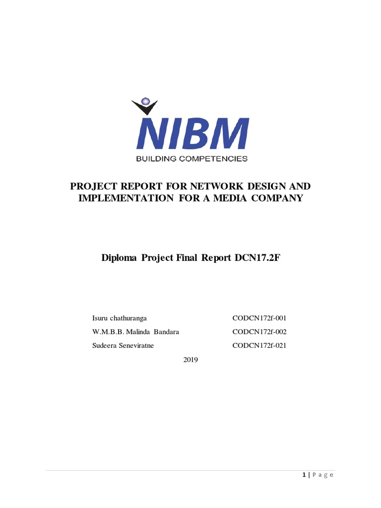 Project Report of The Network Design and Implementation For A Media ...
