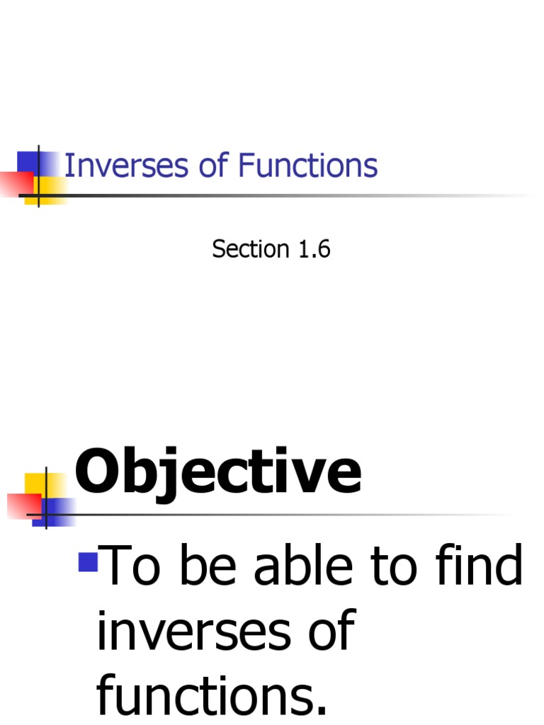 Lesson 4A - Inverses of Functions | PDF | Function (Mathematics) | Elementary Mathematics