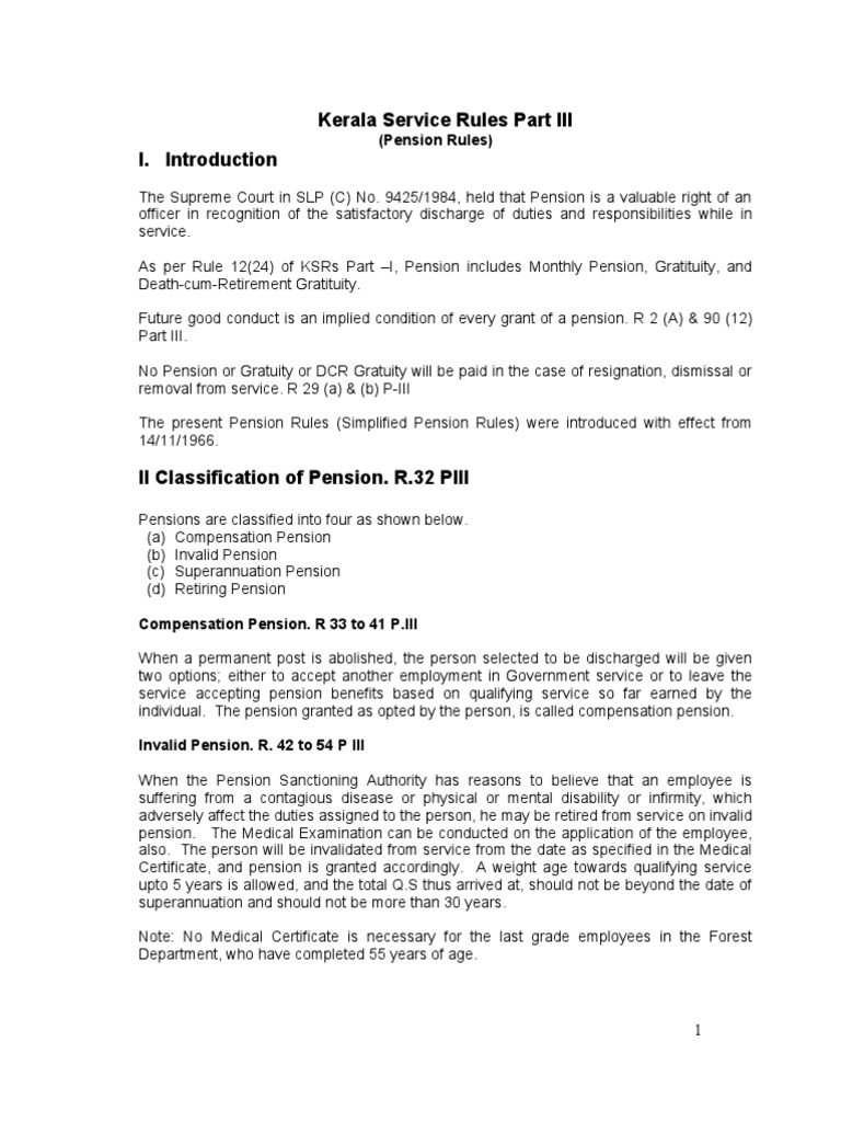 KSR 3 | PDF | Pension | Retirement