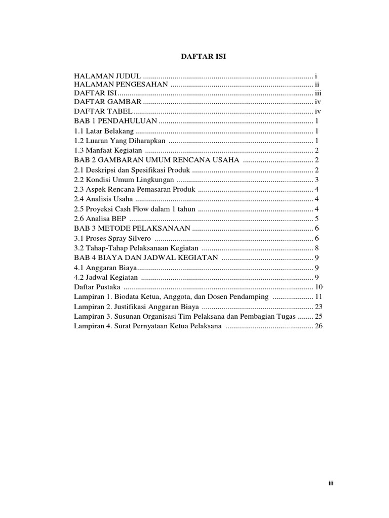 Proposal - Usaha Spray Nano Silver Sebagai Agen Anti Bakteri Dan Anti ...