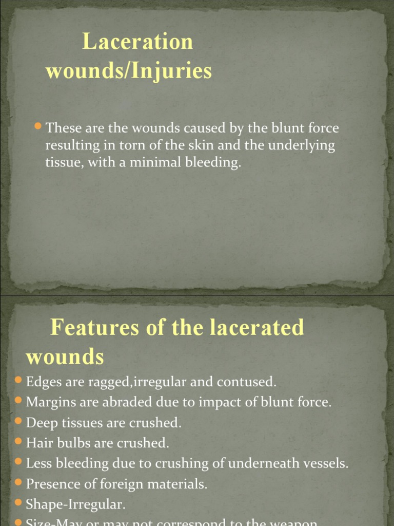 Laceration | PDF | Wound | Autopsy