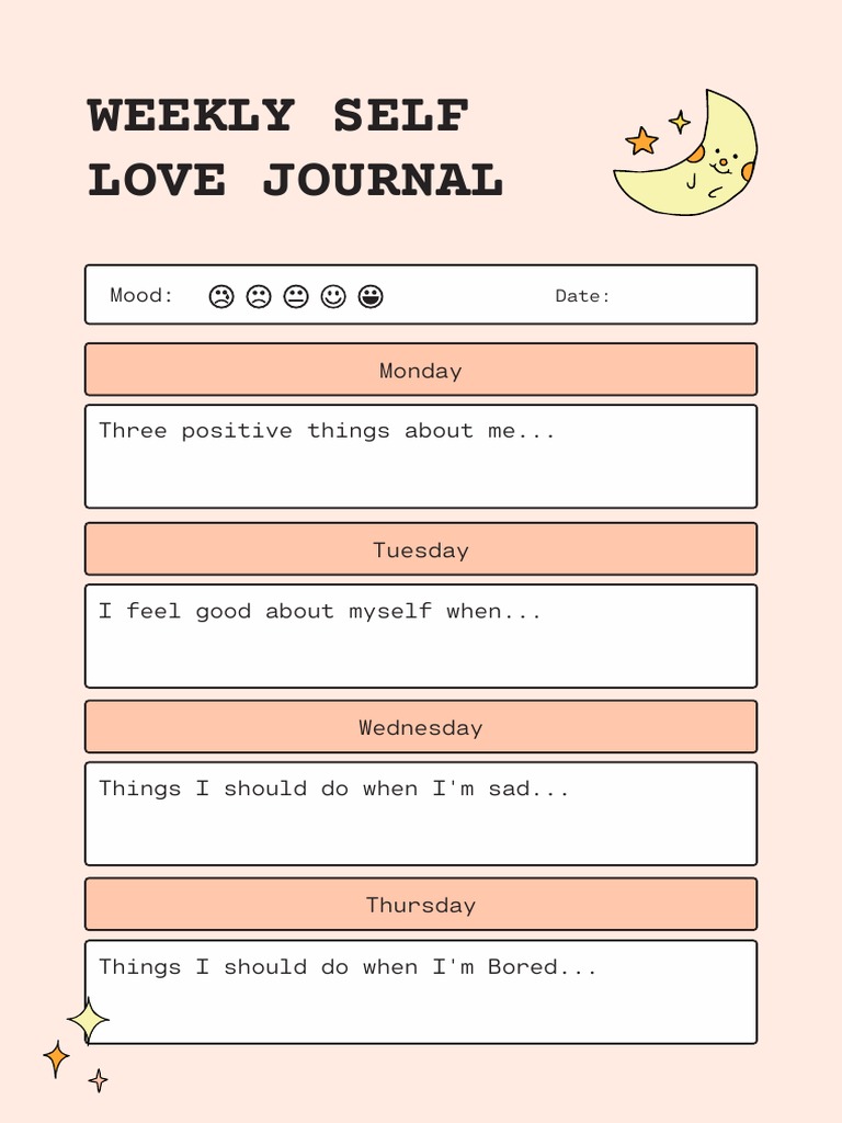 Weekly Self Love Journal | PDF | Lifestyle