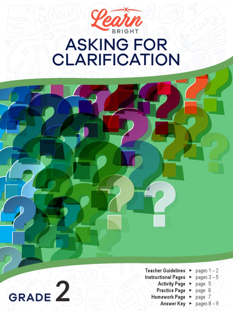 Asking For Clarification: Grade | PDF | Conversation | Question