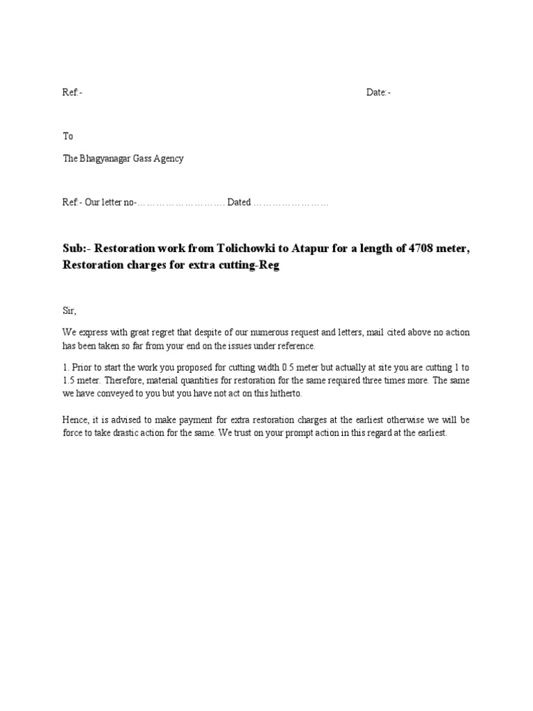 Restoration Letter | PDF