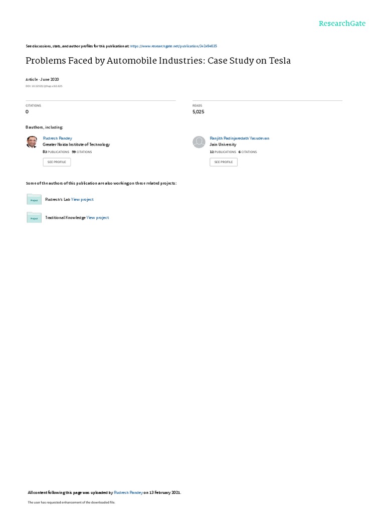 Problems Faced by Automobile Industries Case Study | PDF | Electric Car ...