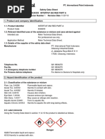 KTH GP Thinner 457 Safety Data Sheet | PDF | Toxicity | Safety