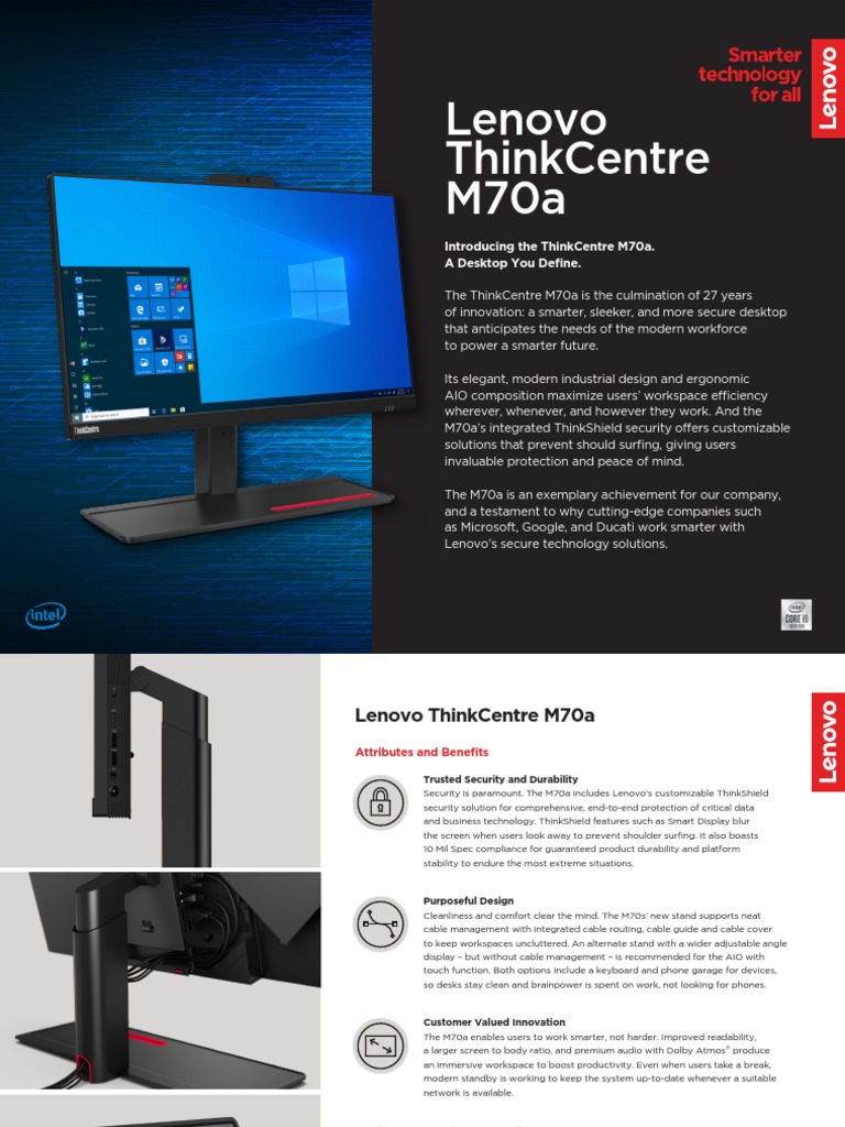 Introducing The Thinkcentre M70A. A Desktop You Define | PDF | Usb ...