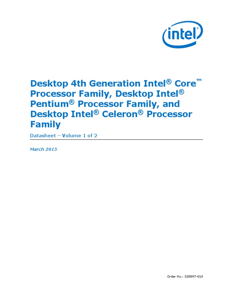 4th Gen Core Family Desktop Vol 1 Datasheet | Download Free PDF | Intel ...