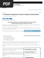 17 Statistical Hypothesis Tests in Python (Cheat Sheet) | PDF ...