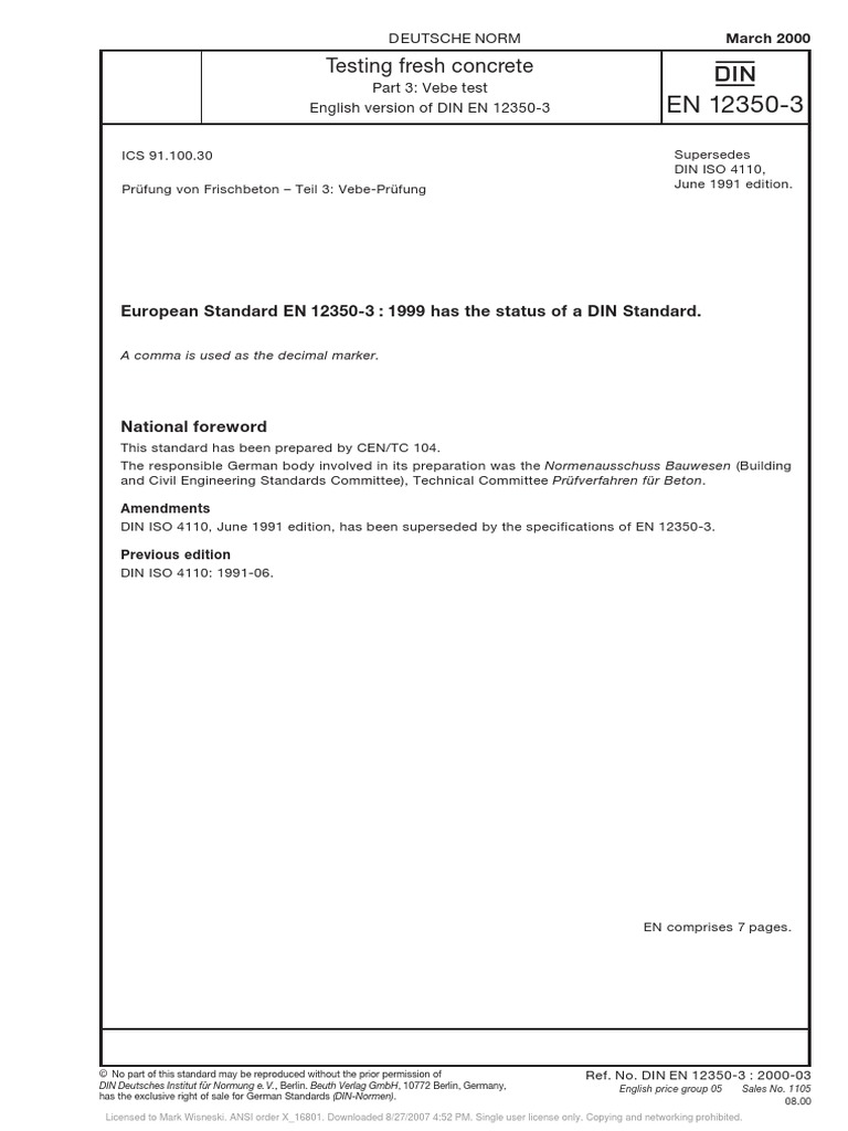 Din en 12350 - 3 | PDF | Regulation